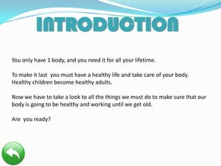 U.4 taking care of our body | PPTX