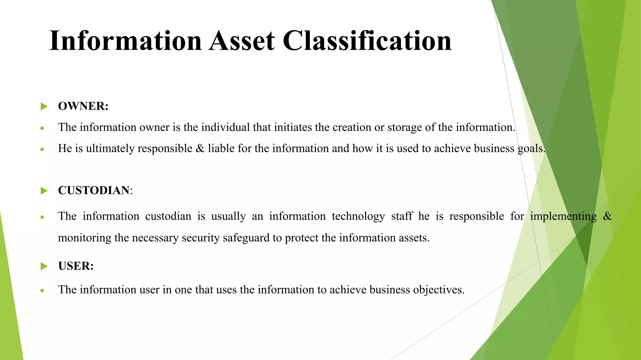Information Asset Classification Pptx Operating Systems Computer