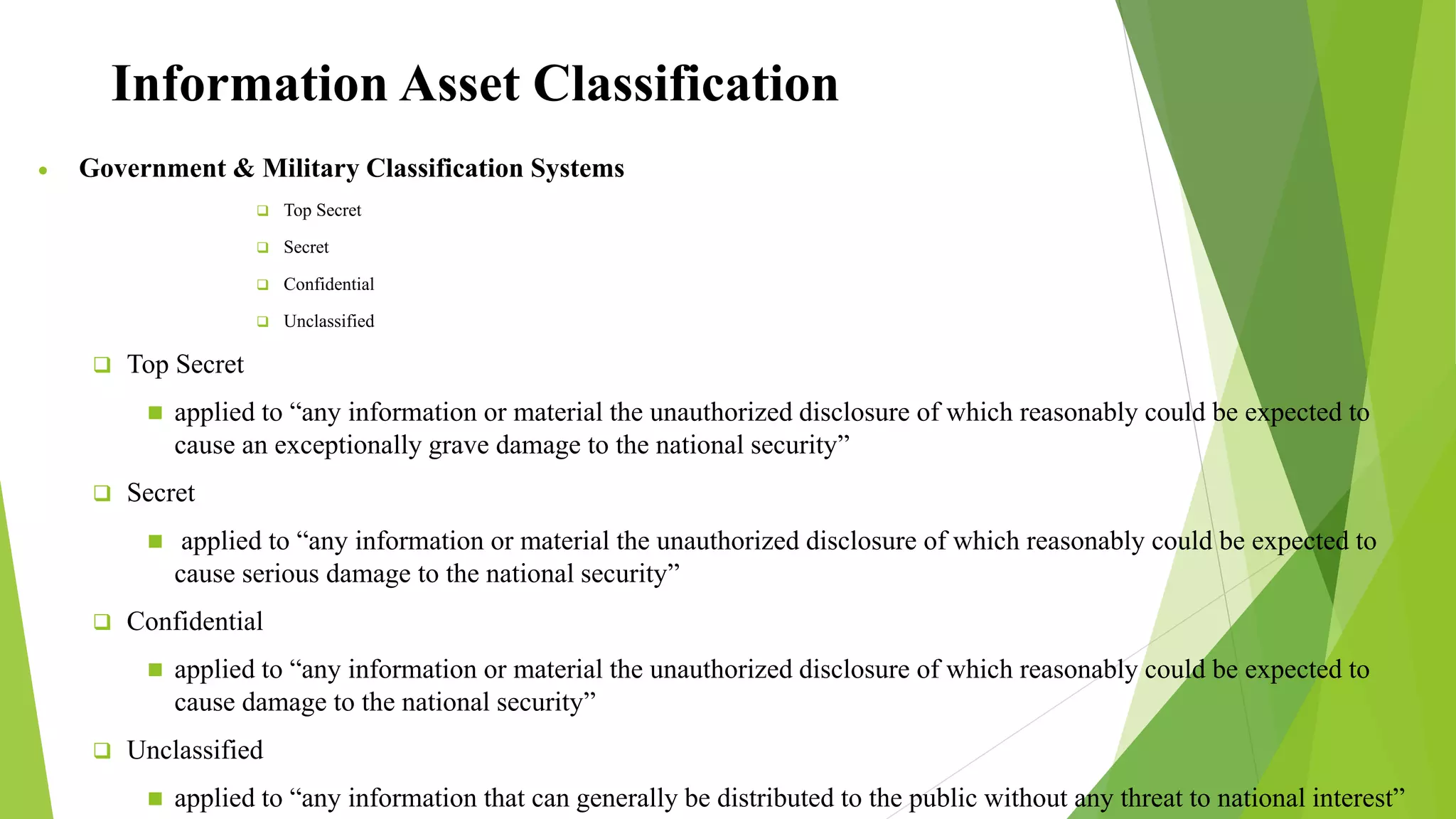 Information Asset Classification Pptx Operating Systems Computer
