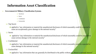 Information Asset Classification .pptx | Operating Systems | Computer ...