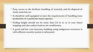 Insectary facilities and Equipments | PDF