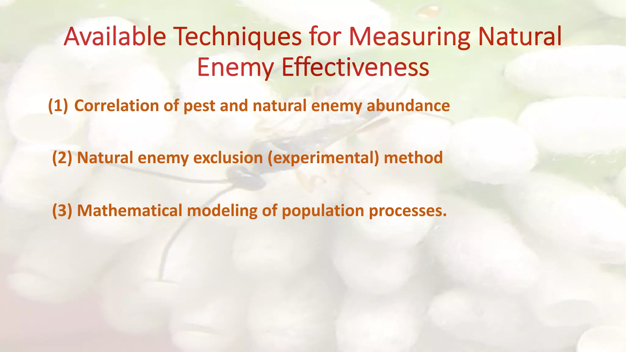 Colonization of Natural Enemies, Techniques of Release of Natural ...