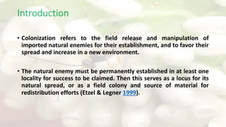 Colonization of Natural Enemies, Techniques of Release of Natural ...
