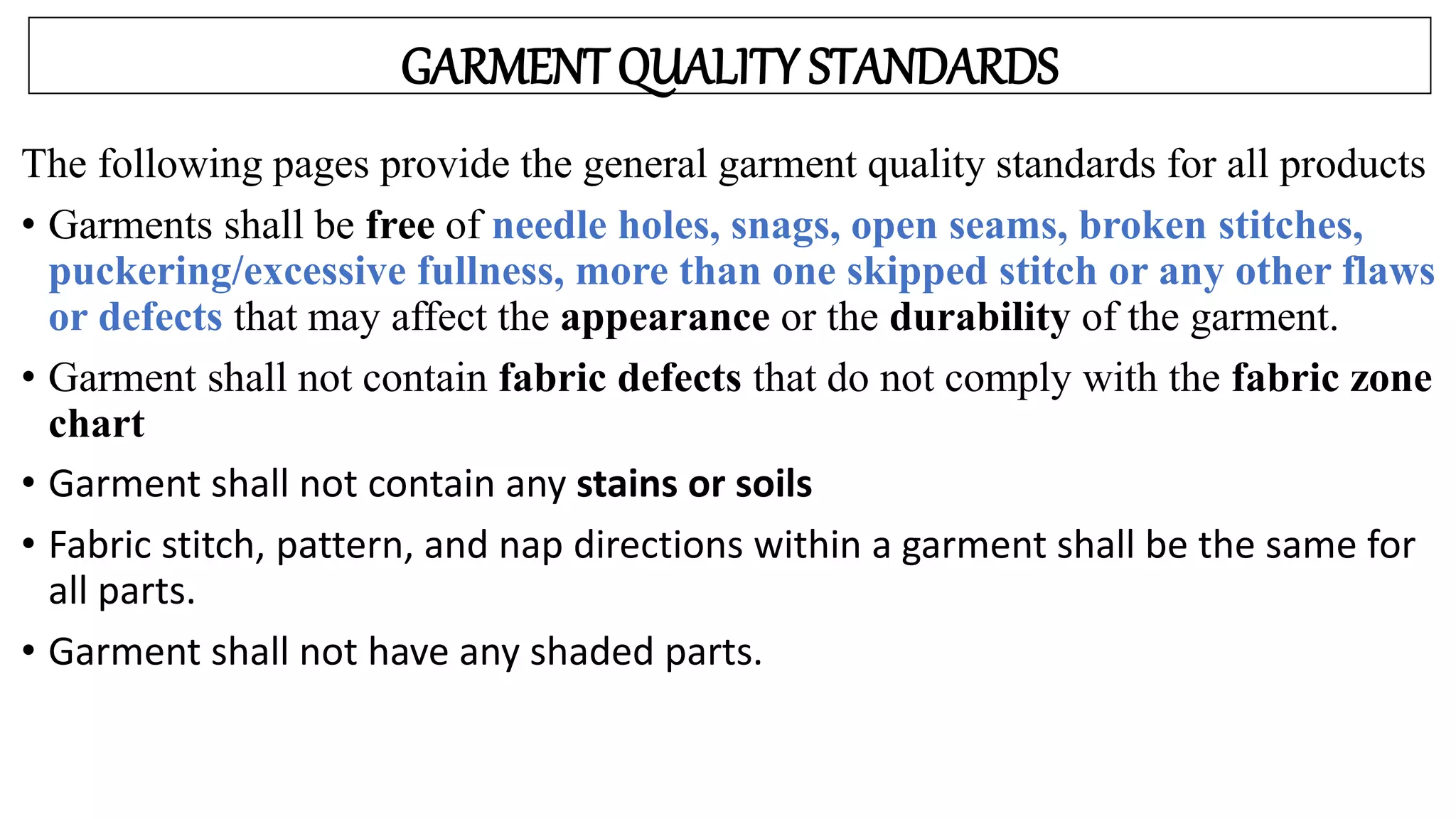 U 7 total quality management in garment industry | PPTX