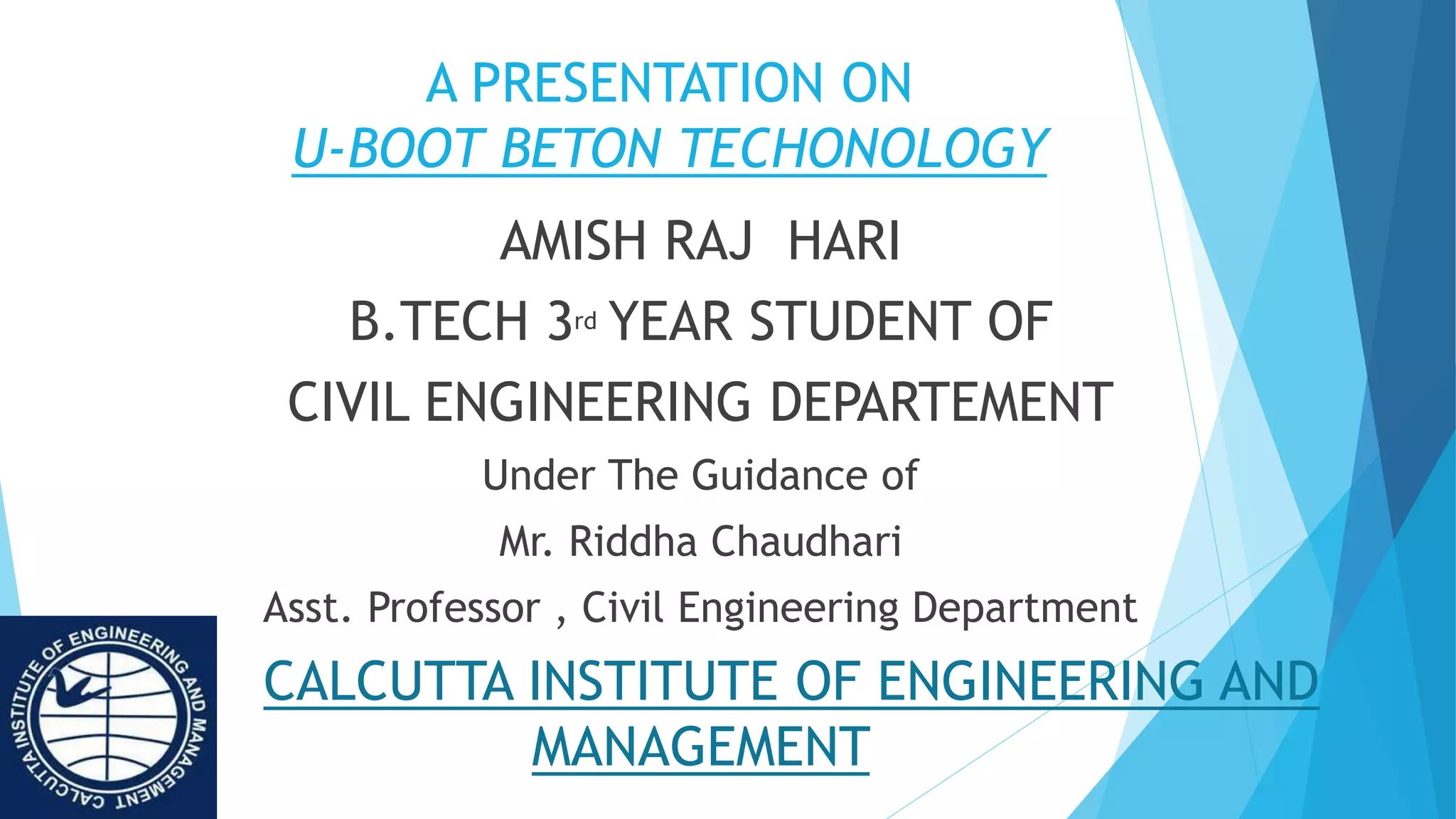 U boot beton technology | PPTX