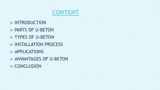 U boot beton technology | PPTX