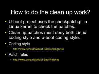 U boot source clean up project how-to | ODP