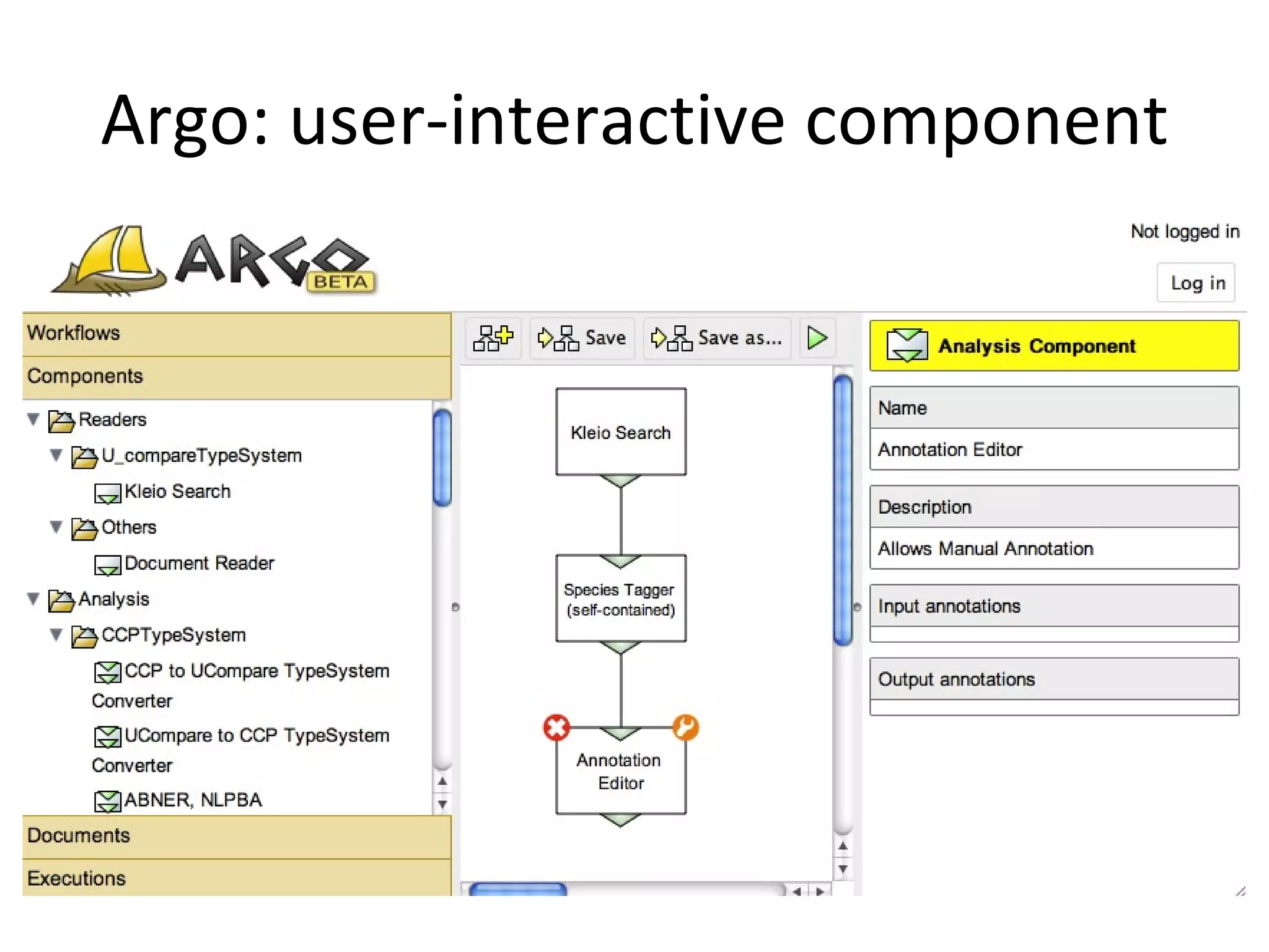 Creating workflows and annotations in U-Compare and Argo | PPT