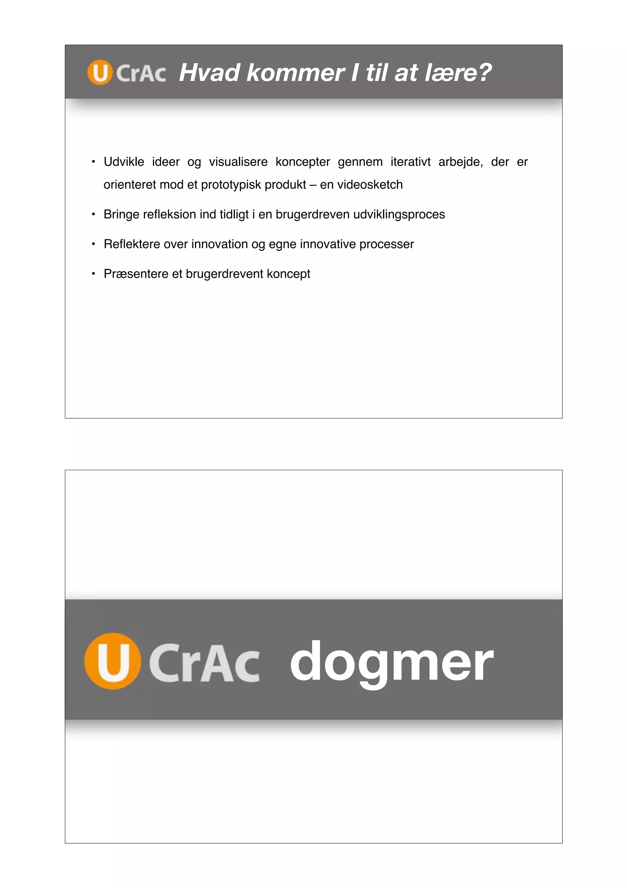 U-CrAc 2012 Introduktion | PDF