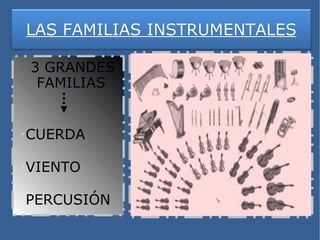 U.D. Los instrumentos musicales y sus familias | PPT