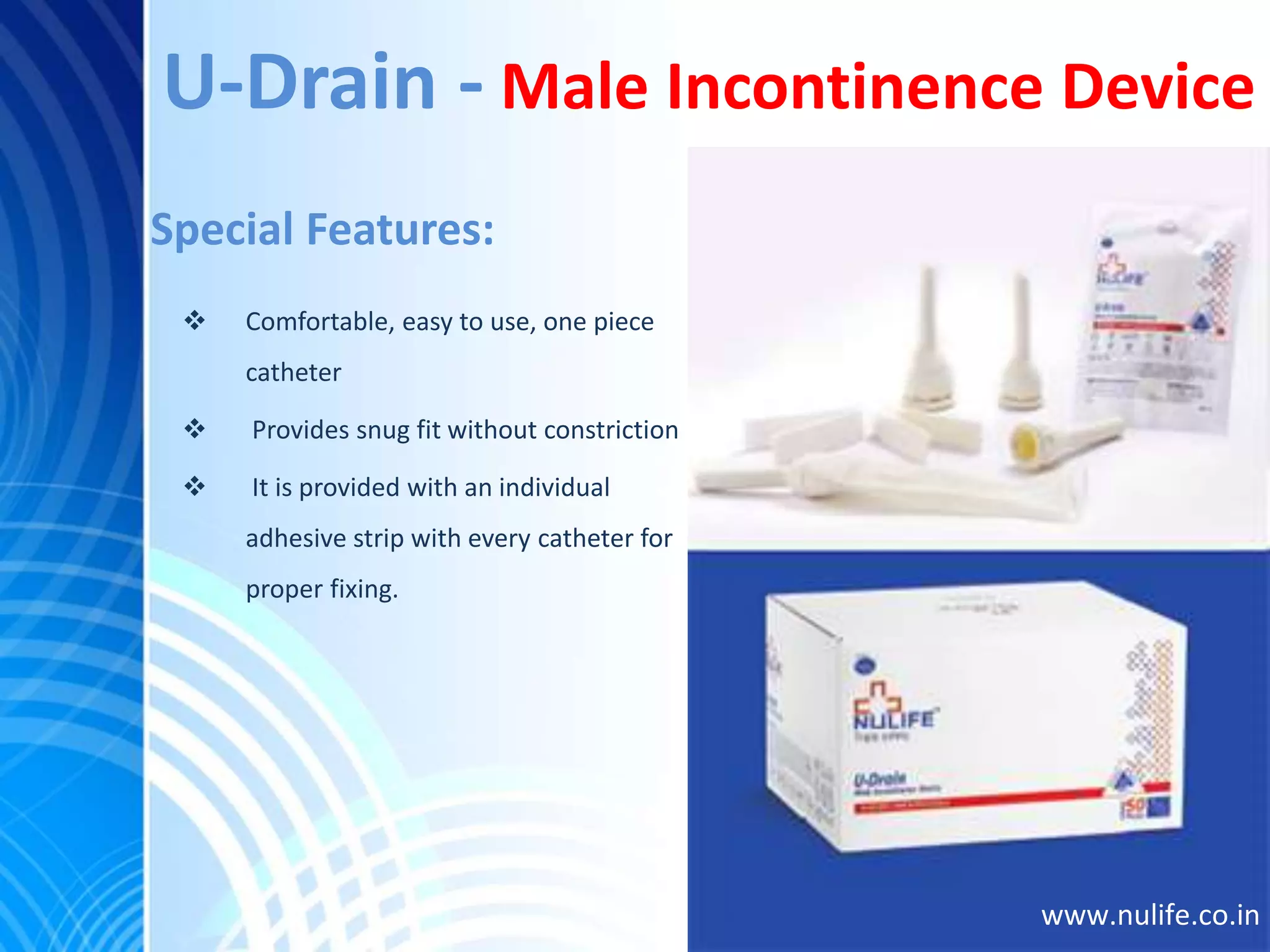 U drain - male incontinence device | PPT