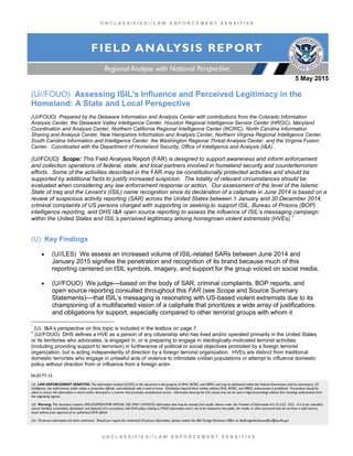 (U fouo-les) dhs report- assessing isil’s lnfluence and perceived ...