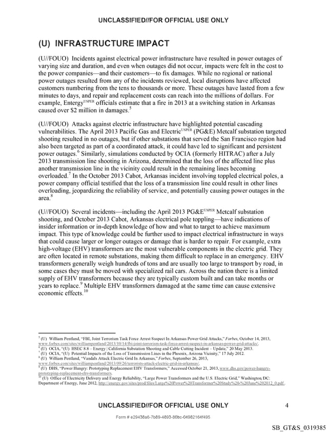 (U fouo) dhs infrastructure protection note- most significant tactics ...