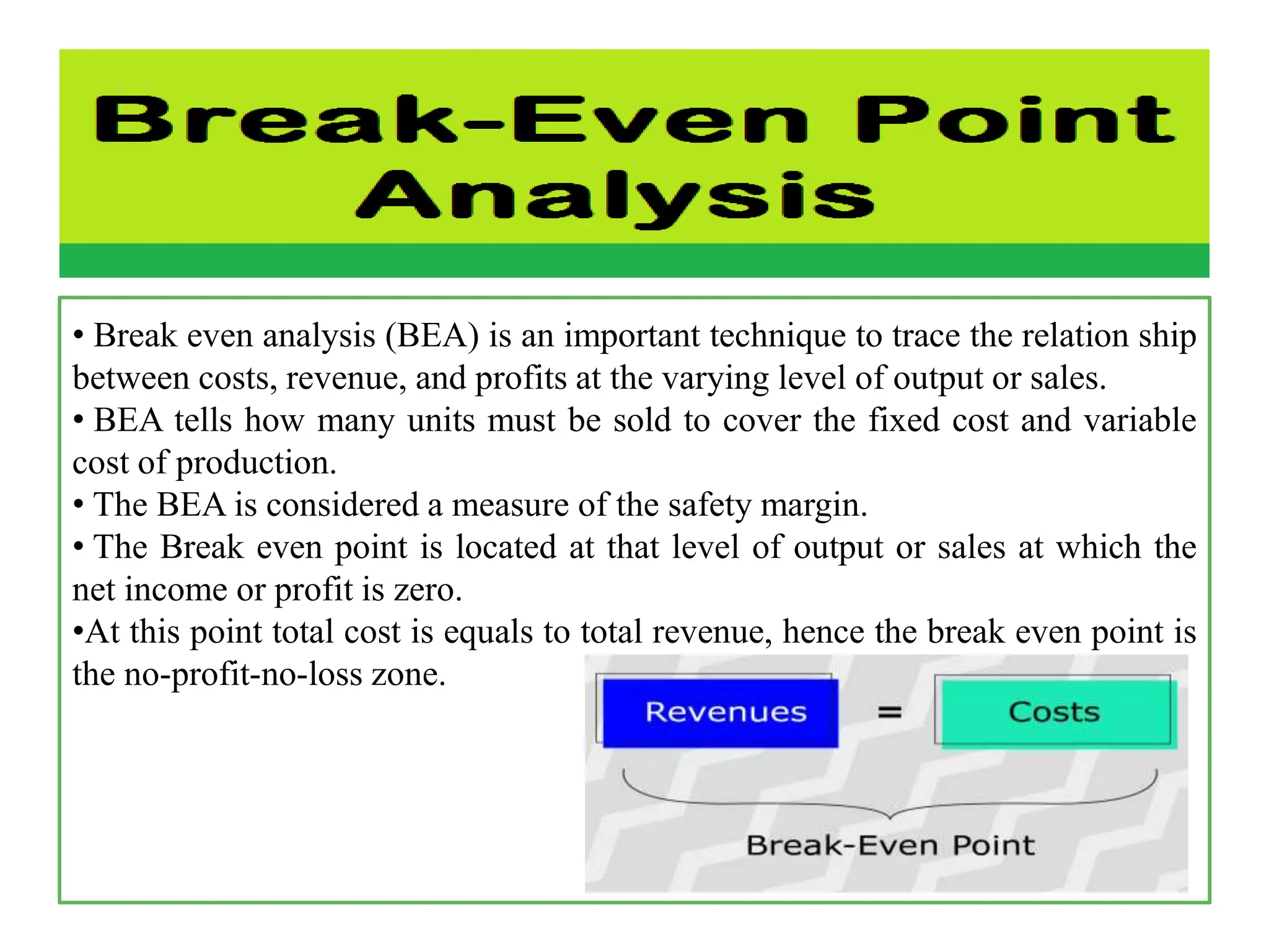 U-III P5 break even point analysis, BEP. | PPT