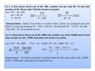 U-III P5 break even point analysis, BEP. | PPT
