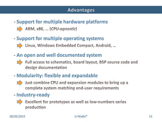 U-MoBo Presentation - Open Source Modular Embedded Platform | PDF
