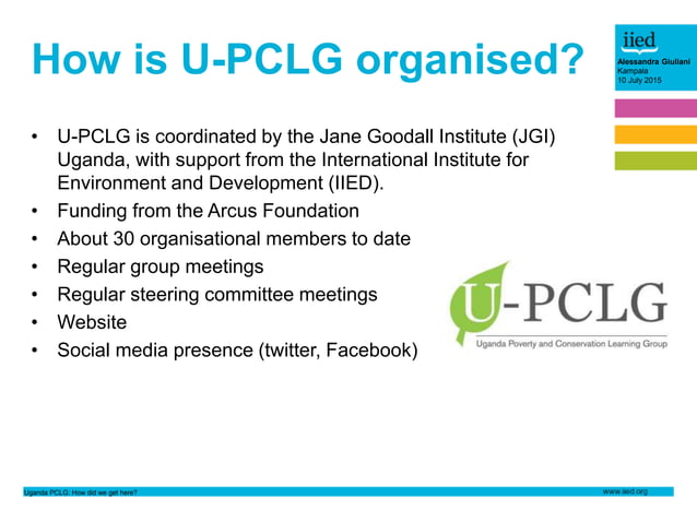 U PCLG - Where does it come from, what it is, how it is organised | PPT