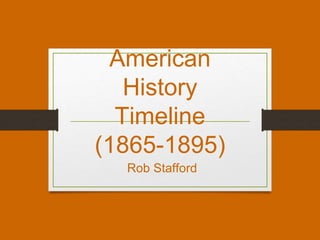 US History Timeline 1865-1900 | PPTX