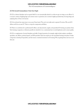 The 10 Commandments of Counterintelligence | PDF | Free Download
