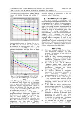 A Review: Significant Research on Time And Frequency Synchronization In MIMO OFDM System | PDF