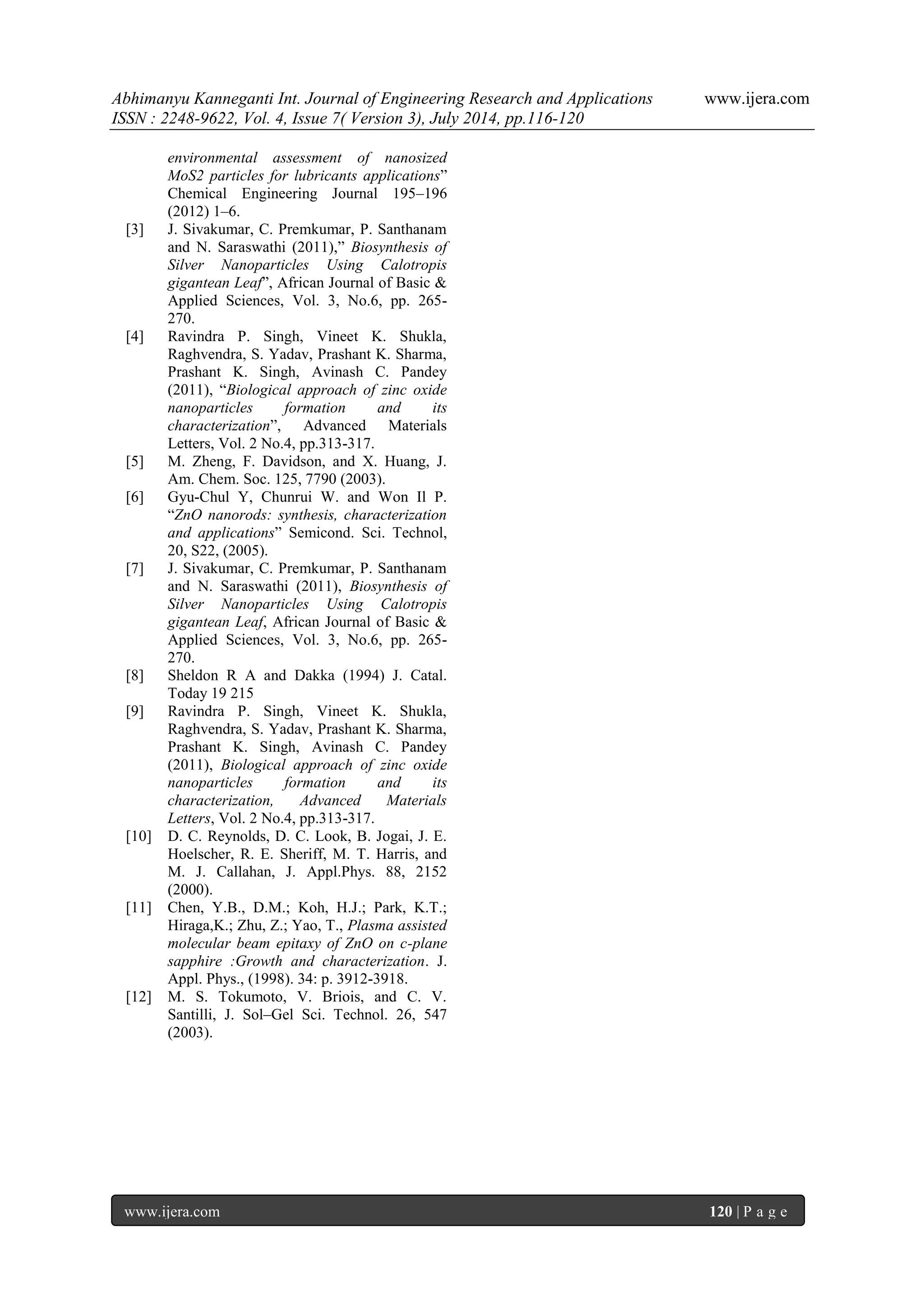 Moo3 Nanoparticles Synthesis Characterization And Its Hindering Effect On Germination Of Vigna