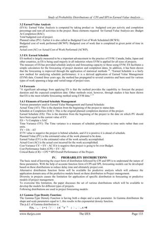 Study of Probability Distributions of Cpi and Spi in Earned Value ...