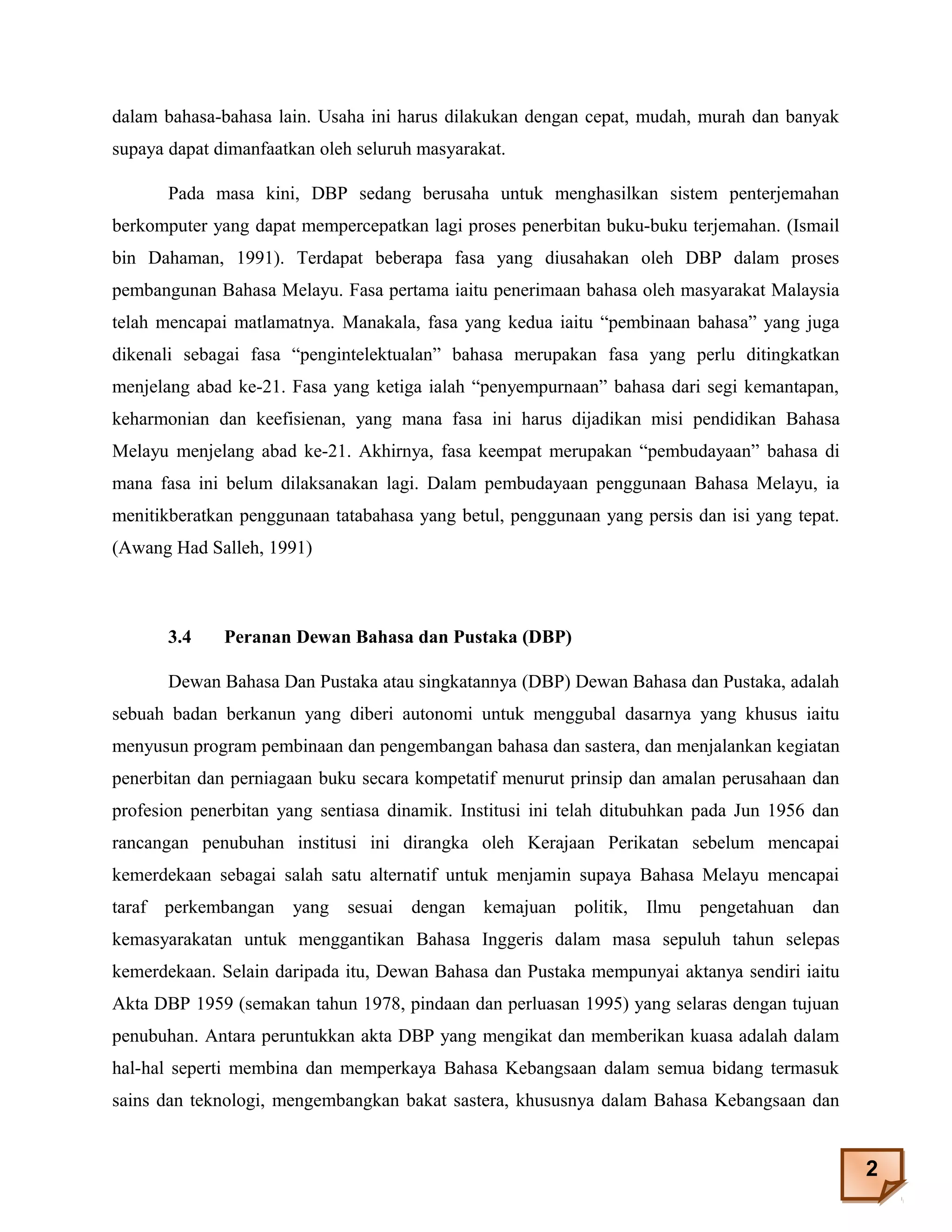 Tugasan hbml 4103 sejarah perkembangan bm | DOC