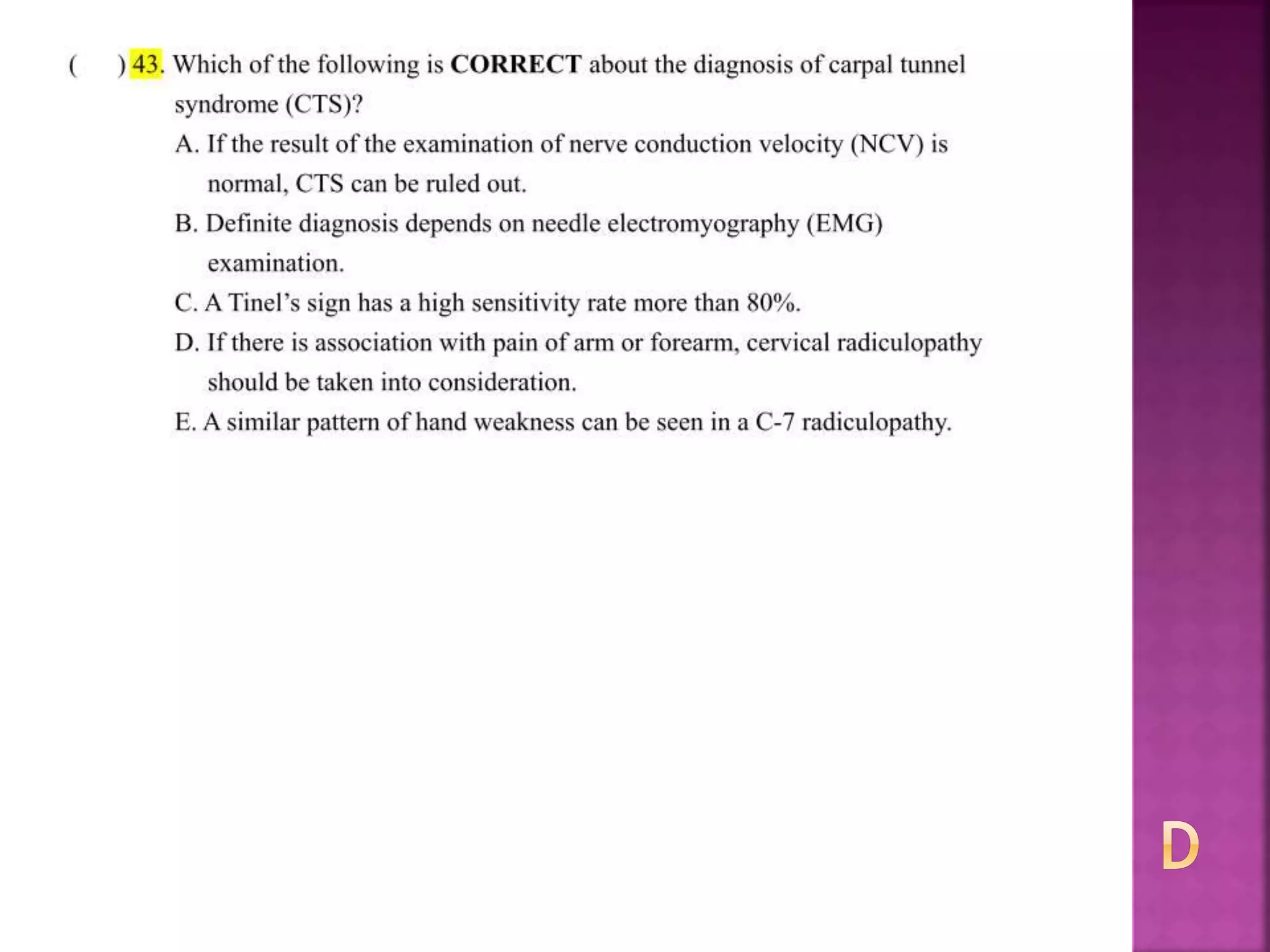 Plexopathy and mononeuropathy (test with answer) | PPT