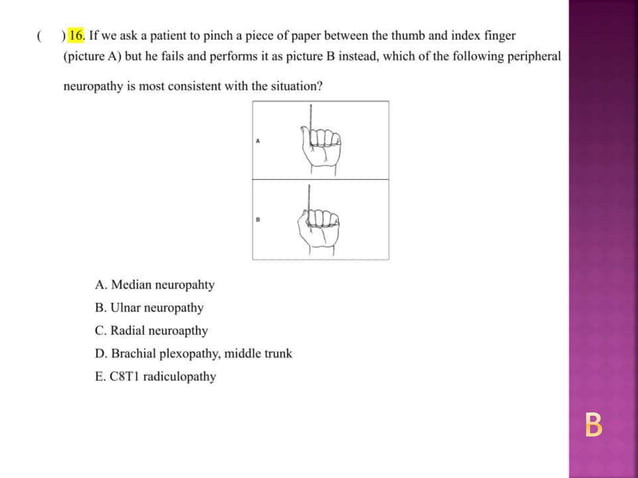 Plexopathy and mononeuropathy (test with answer) | PPT