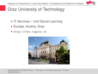 Impacts of Interactions in Learning-Videos: A Subjective and Objective Analysis | PPT