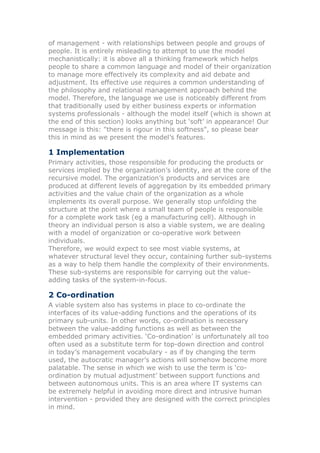 VSM as a framework for understanding organizations | PDF