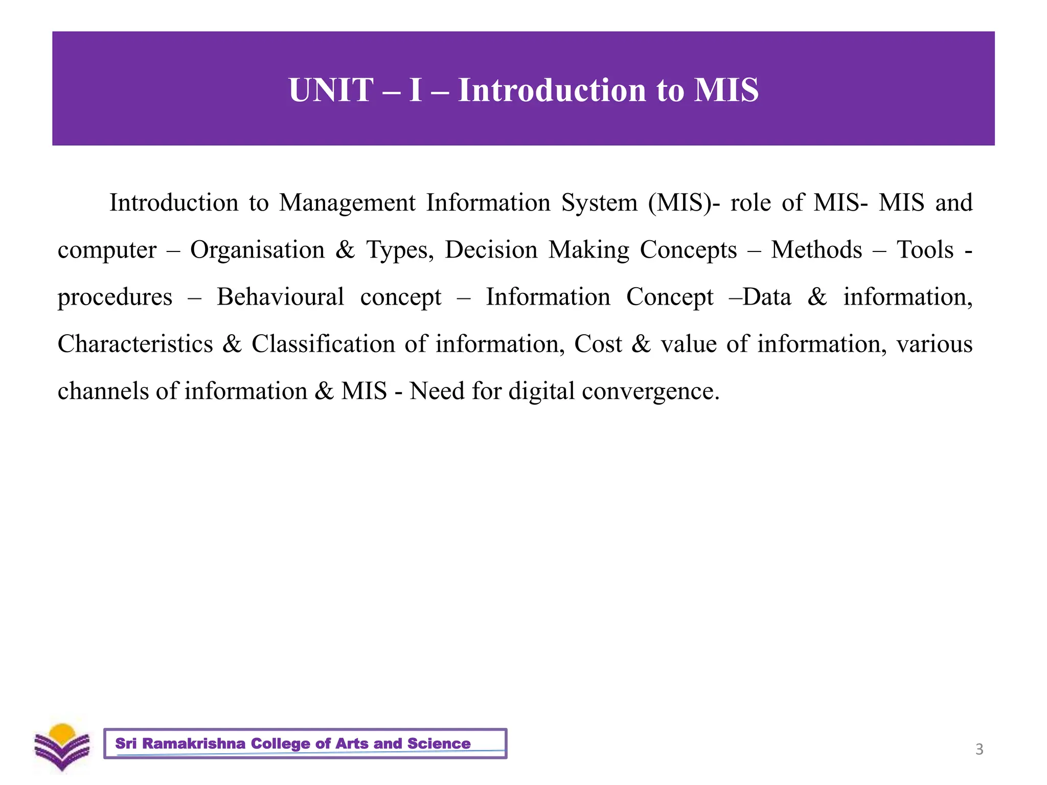 Management Information System - Introduction | PPTX