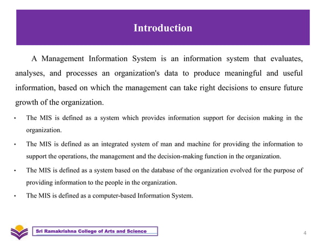 Management Information System - Introduction | PPT