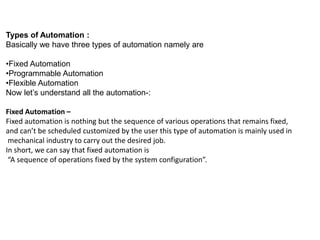 plc and automation for ece department students | PPTX