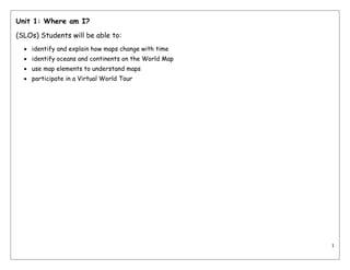 Where am I - Maps and Globe for grade 2 class | PDF