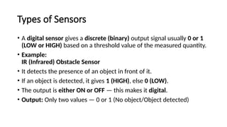 types of sensors used in sensor and interface modules | PPTX