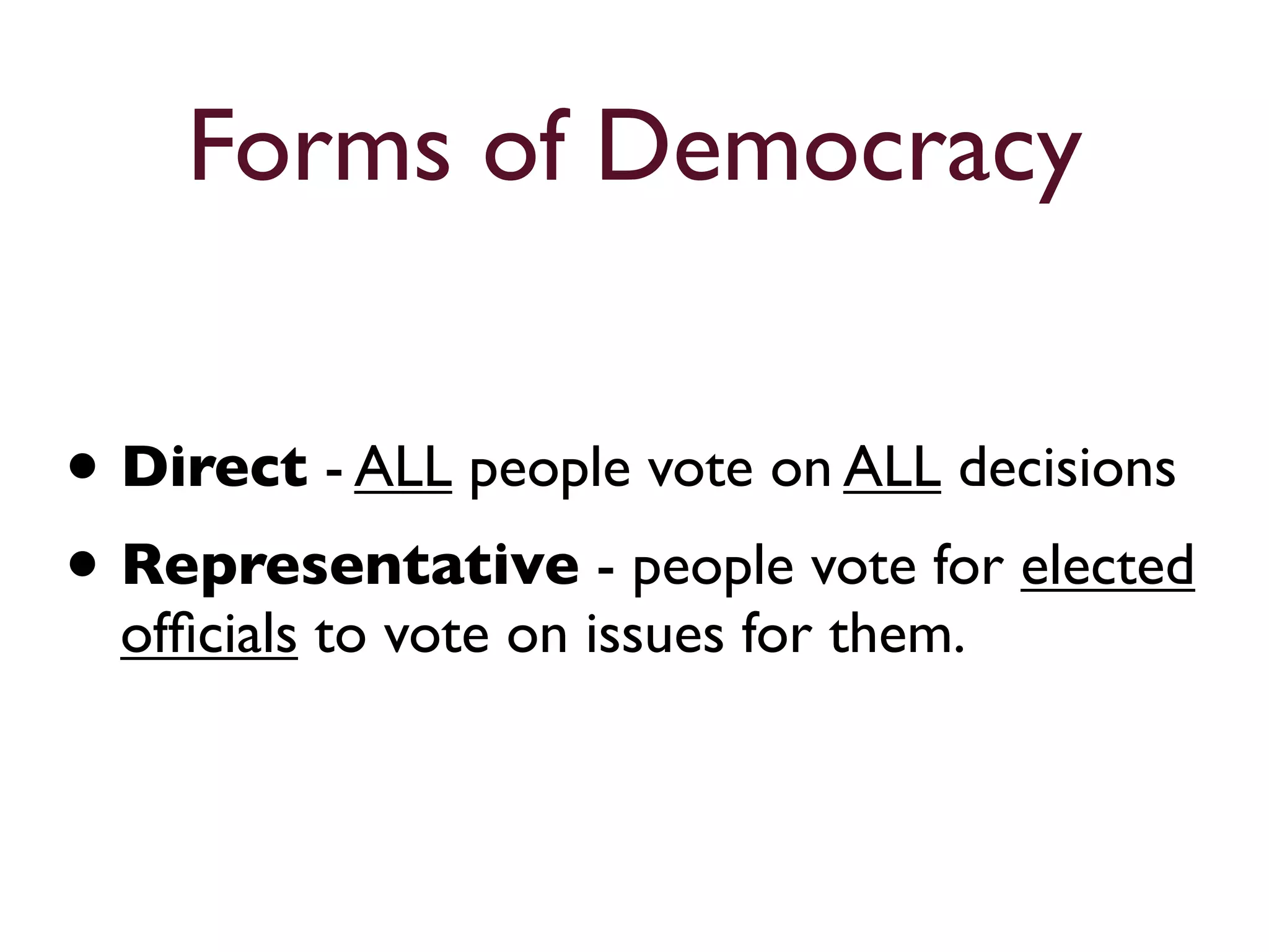 Direct and Representative Democracies | PDF