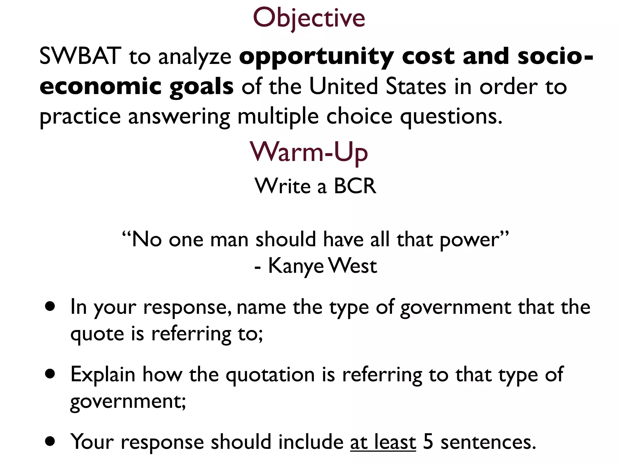 Economics: Opportunity Cost and Scarcity | KEY