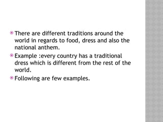 custom and traditions grade 3 and 4 social science | PPTX