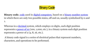 Digital Fundamental - Binary Codes-Logic Gates | PPTX