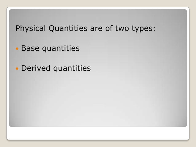 Unit1: Physical Quantities & Units | PPTX