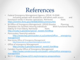 Emergency planning for persons with disabilities | PPTX