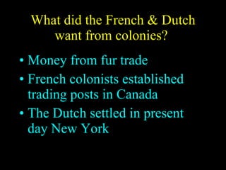 U10 dutch, english & french colonies | PPT