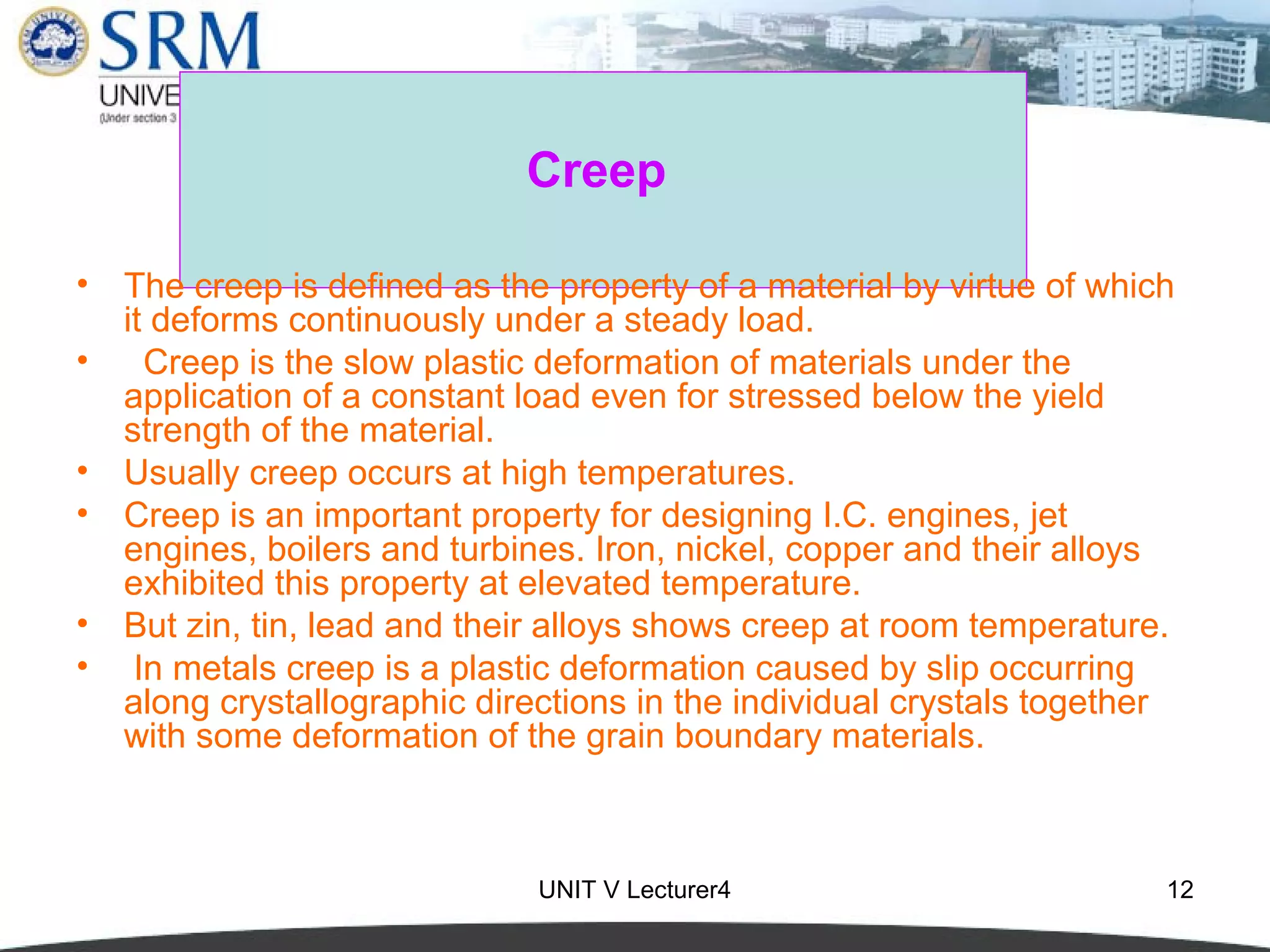 Fatigue and creep | PPT