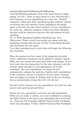 U1 1.1 Daily Spending LogDaily Spending Log- Unit 1Directions Ple.docx