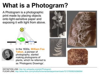 U1.1 Photograms Project 2008 9 | PPT