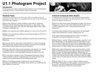 U1.1 Photograms Project 2008 9 | PPT