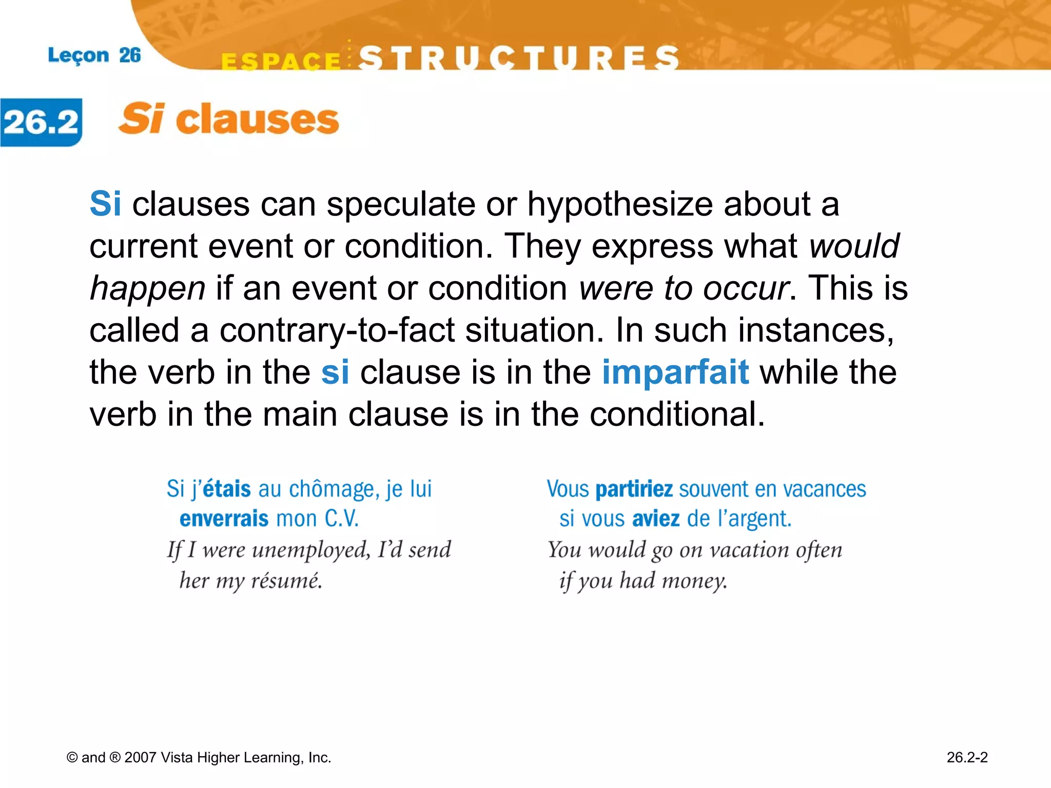 Le Condtionnel + Si Clauses | PPT