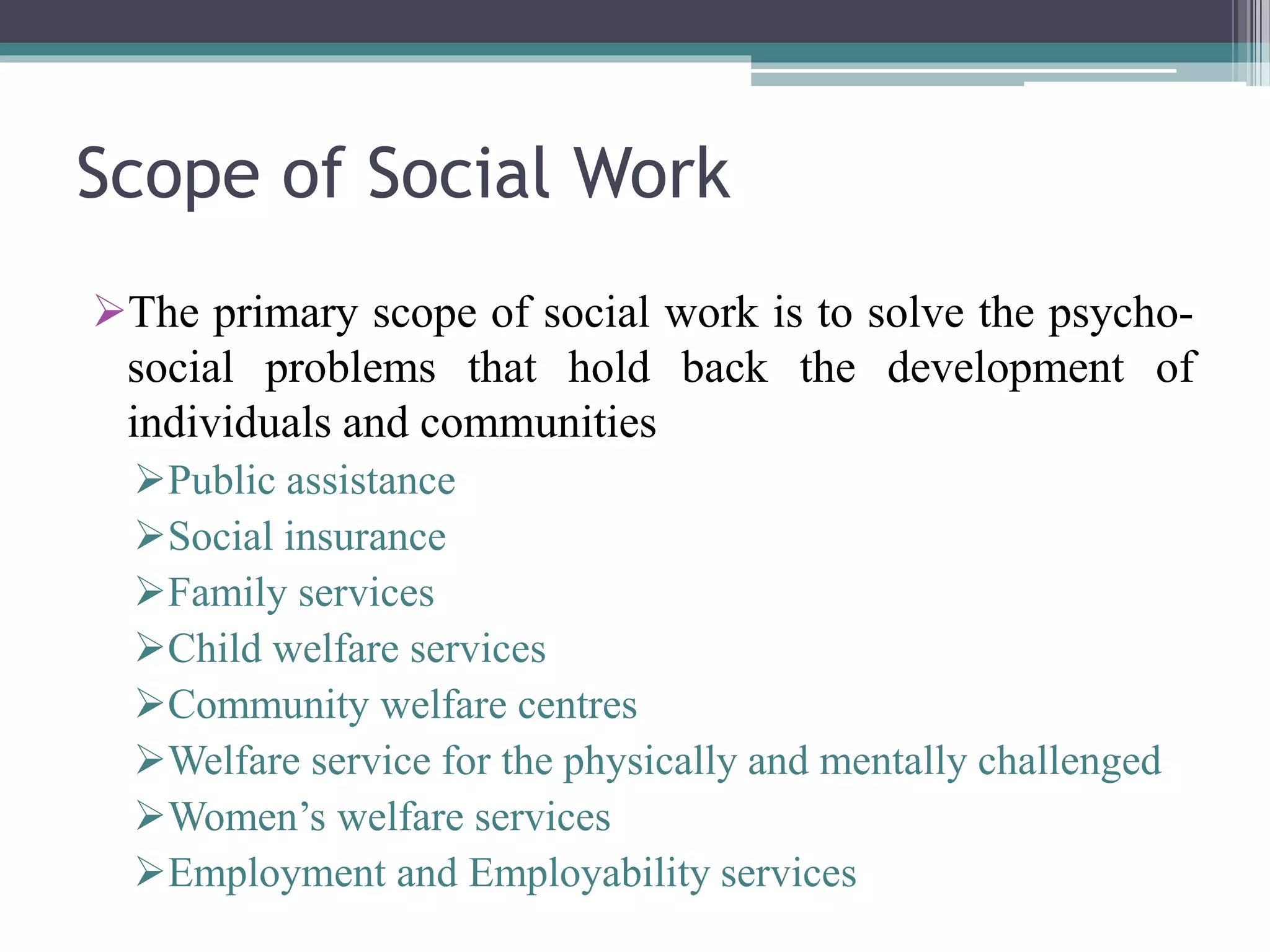 Social work meaning and concept | PPTX