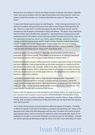 Ivan Minnaert U19 player development | PDF